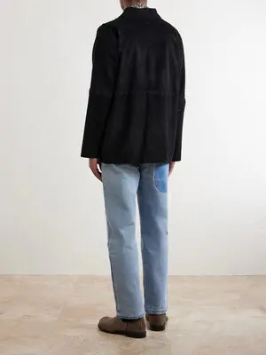 KARTIK RESEARCH Embroidered Suede Blazer