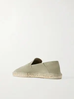 CastaÑer Canvas Espadrille Flats - Green