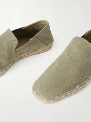 CastaÑer Canvas Espadrille Flats - Green