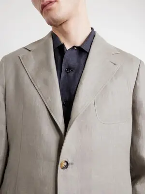 Brunello Cucinelli Linen-twill Suit Jacket - Green