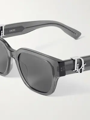 Dior Oblique S1i Square Acetate Sunglasses - Gray