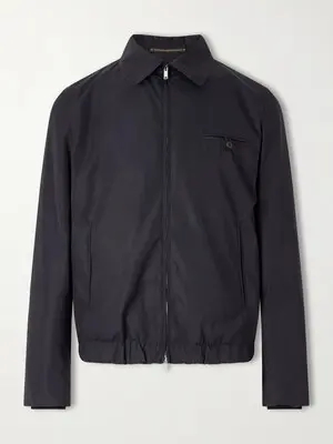 SLOWEAR Woven Bomber Jacket - Blue