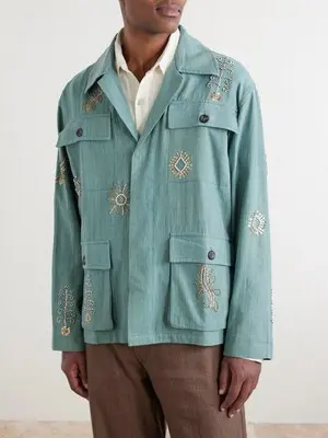KARTIK RESEARCH Safari Embroidered Cotton Jacket