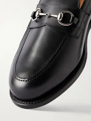 MORJAS The Horsebit Leather Loafers - Black