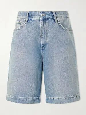 Rag & Bone Wide-leg Denim Shorts - Blue
