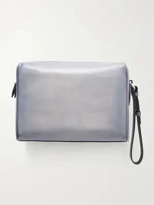 Berluti Rosewood Neo Scritto Venezia Leather Pouch