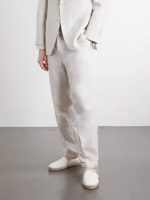 Brunello Cucinelli Leather-trimmed Woven Raffia Espadrilles - Neutrals