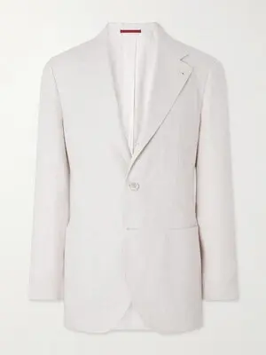 Brunello Cucinelli Linen-twill Suit Jacket - Neutrals