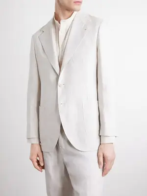 Brunello Cucinelli Linen-twill Suit Jacket - Neutrals