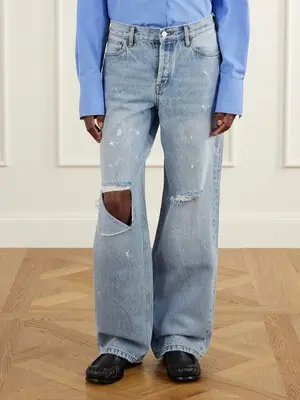 Still Here Painter Distressed Straight-leg Jeans