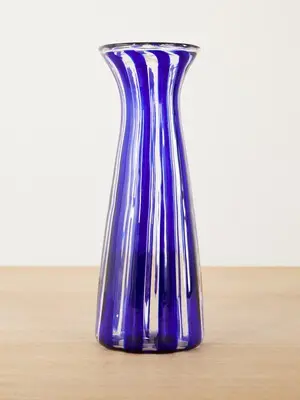 LAGUNA~B Murano Glass Berlingot Litro Vase - Blue