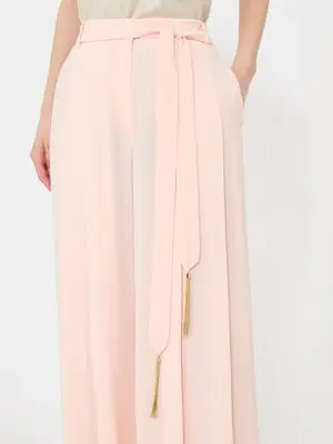 Max Mara Cady Palazzo Trousers With Tassel Belt