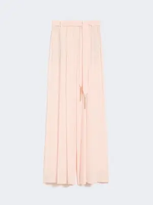 Max Mara Cady Palazzo Trousers With Tassel Belt