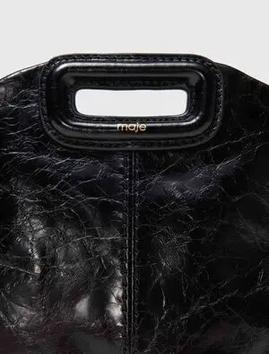 Maje Mini Bag With Fringe Detail - Black