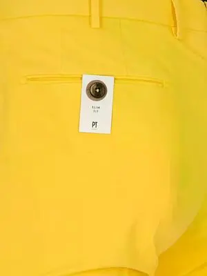 PT TORINO Slim Fit Tailored Trousers - Yellow