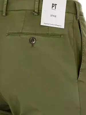 PT TORINO Slim Fit Tailored Trousers - Green
