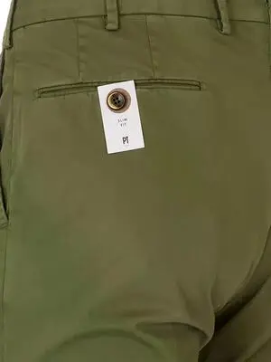 PT TORINO Slim Fit Tailored Trousers - Green
