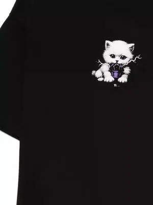 Y’s Cat Print Short Sleeve T-shirt
