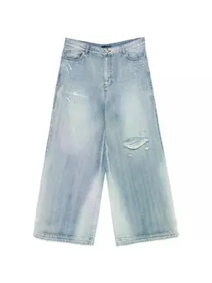 JUUN.J Distressed Wide-leg Jeans