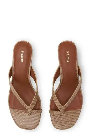 REISS Mia Thong Slide Sandal - Neutral