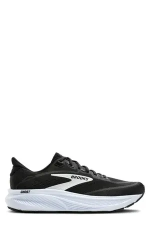Brooks Ghost 18 Running Shoe - Black/grey/white