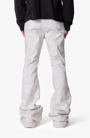Mnml Super Stacked Hem Jeans - White