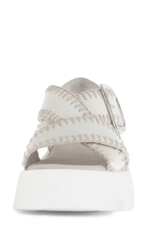Gabor Platform Wedge Sandals - Latte