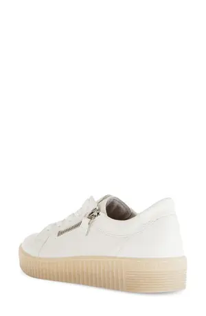 Gabor Zip Platform Sneaker - Latte