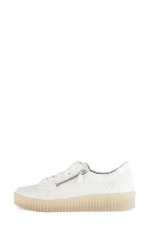 Gabor Zip Platform Sneaker - Latte