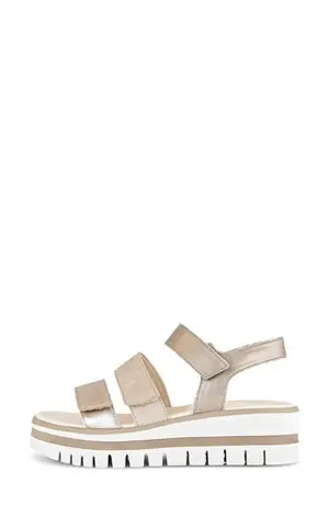 Gabor Strappy Wedge Sandals With Adjustable Hook-and-loop Straps