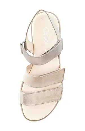 Gabor Strappy Wedge Sandals With Adjustable Hook-and-loop Straps