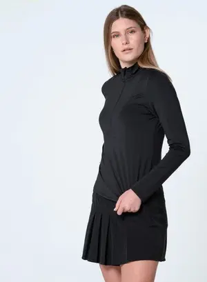 Lucky In Love Free Play Zip Long Sleeve Top