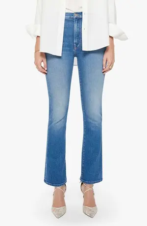 High-Waisted Bootcut Jeans