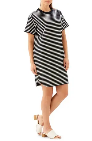 Karen Kane Striped Crewneck T-shirt Dress