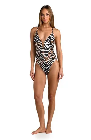 SUNSHINE 79 Plunge One-piece Swimsuit With Embellished Straps