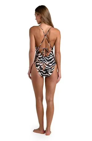 SUNSHINE 79 Plunge One-piece Swimsuit With Embellished Straps