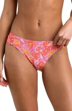 SUNSHINE 79 Paisley Daze Shirred Bikini Bottoms