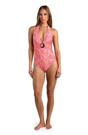 SUNSHINE 79 Paisley Daze Halter One-piece Swimsuit