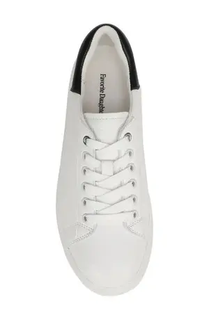FAVORITE DAUGHTER Naomi Platform Sneaker - White/black