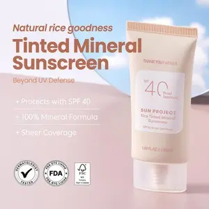 THANK YOU FARMER Sun Project Rice Tinted Mineral Sunscreen