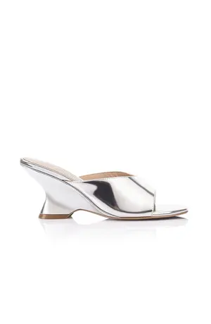 LANA WILKINSON Mia Wedge Sandals - Silver