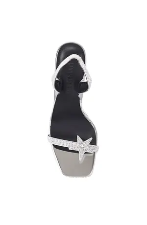 LANA WILKINSON Astrid Embellished Stiletto Sandals - Silver