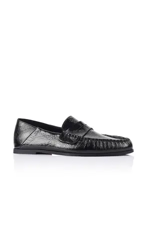 LANA WILKINSON Scottie Leather Loafer - Black
