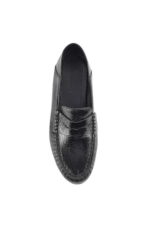 LANA WILKINSON Scottie Leather Loafer - Black