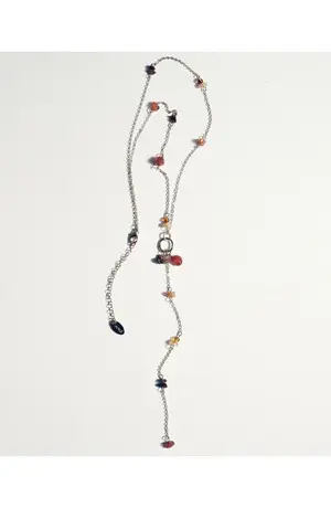 Mango Stone Bead Y-necklace