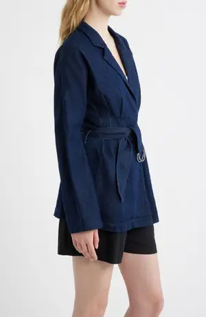 Rag & Bone Mandi Belted Denim Blazer