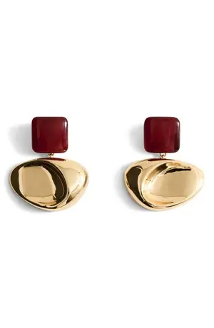 Mango Molten Drop Earrings - Gold