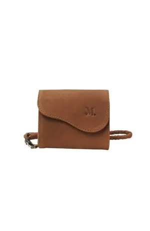 MANDRN Leather Trifold Wallet - Brown