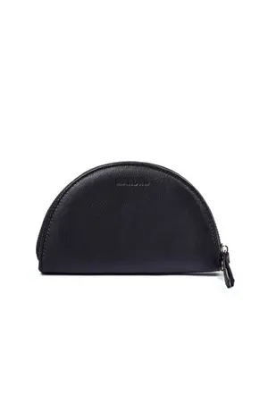 MANDRN Leather Halfmoon Wallet Black