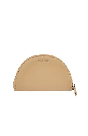 MANDRN Leather Halfmoon Wallet Sand